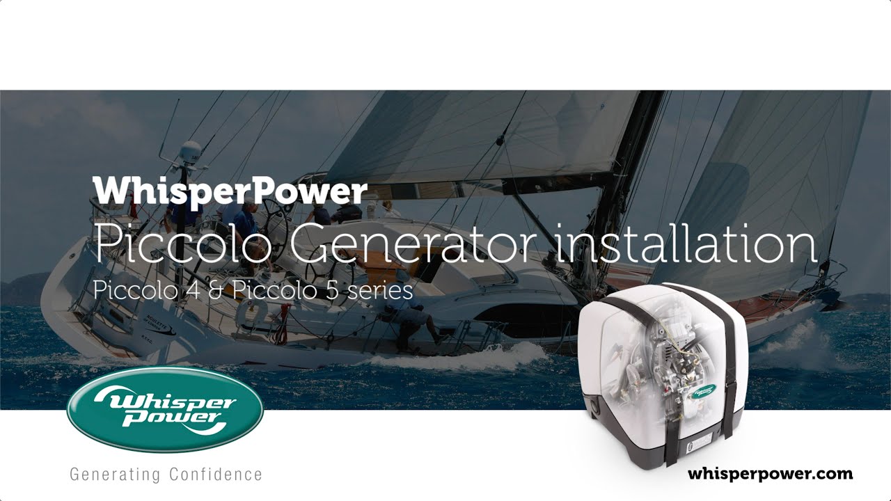 WhisperPower Piccolo 5 - AC Marine Diesel Generator | complete setup ...