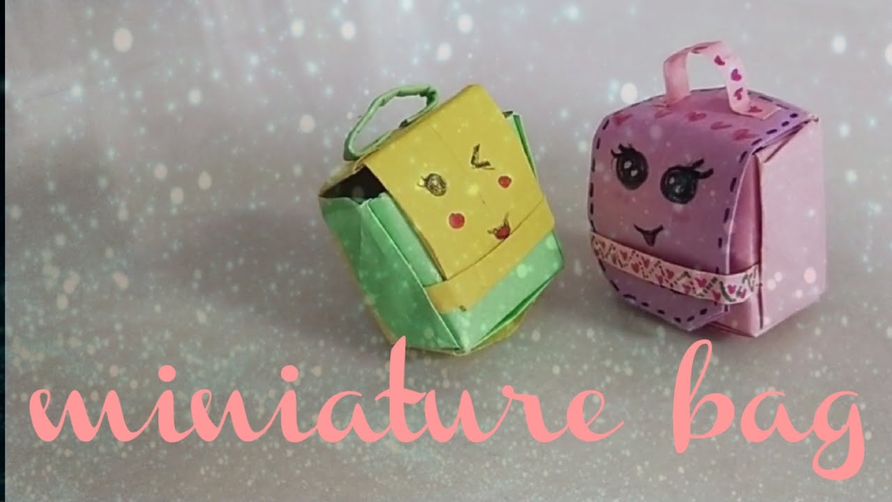 How to make a miniature school bag very easily with craft paper 😍 - YouTube
