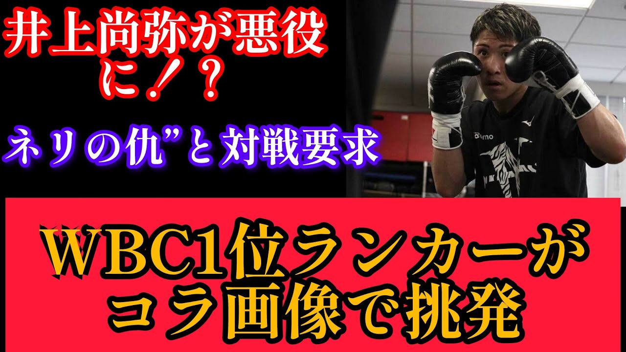 井上尚弥が悪役に！？WBC1位ランカーがコラ画像で挑発、”ネリの仇”と対戦要求#井上尚弥 #ボクシング - YouTube