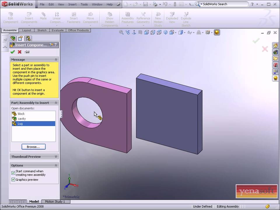 SolidWorks Cavity-Join SolidWorksm.Com - YouTube