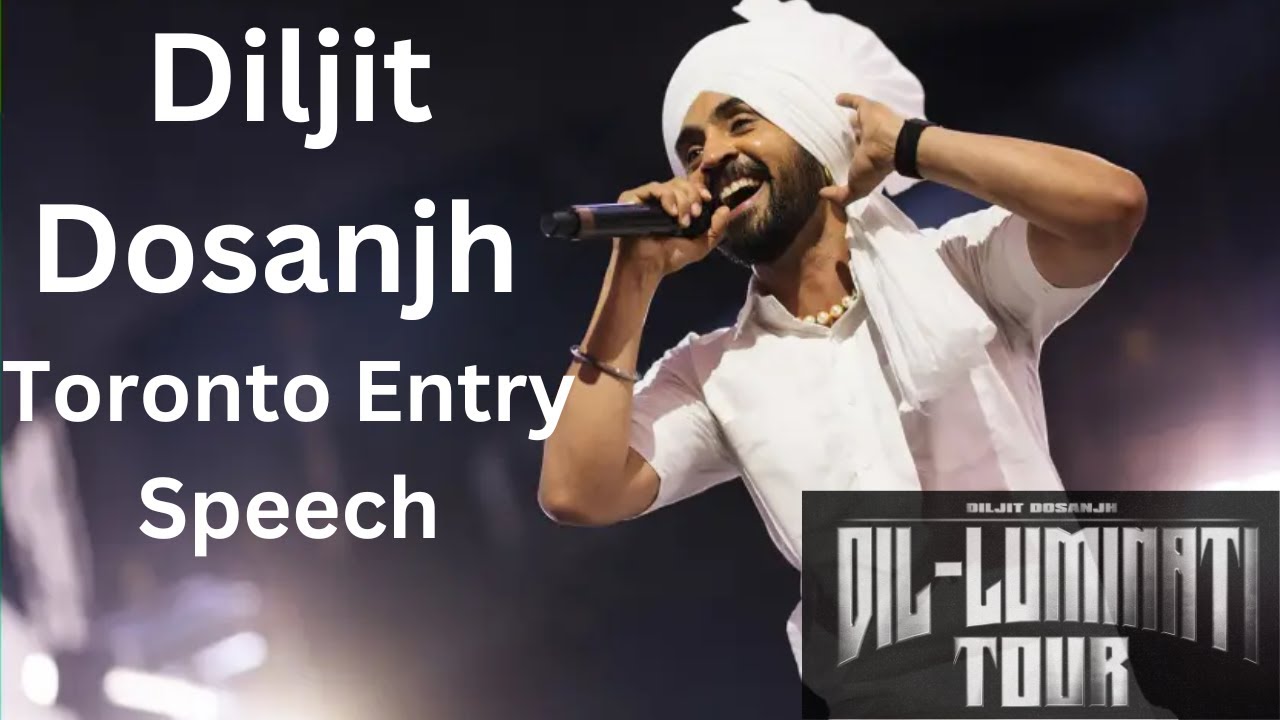 Diljit Dosanjh Entry Speech Toronto Rogers Stadium Live Concert ...