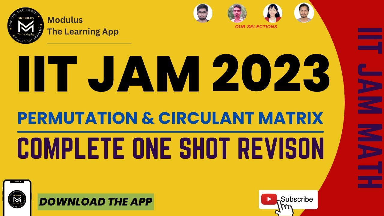 IIT JAM 2023 | PERMUTATION & CIRCULANT MATRIX | COMPLETE ONE SHOT ...
