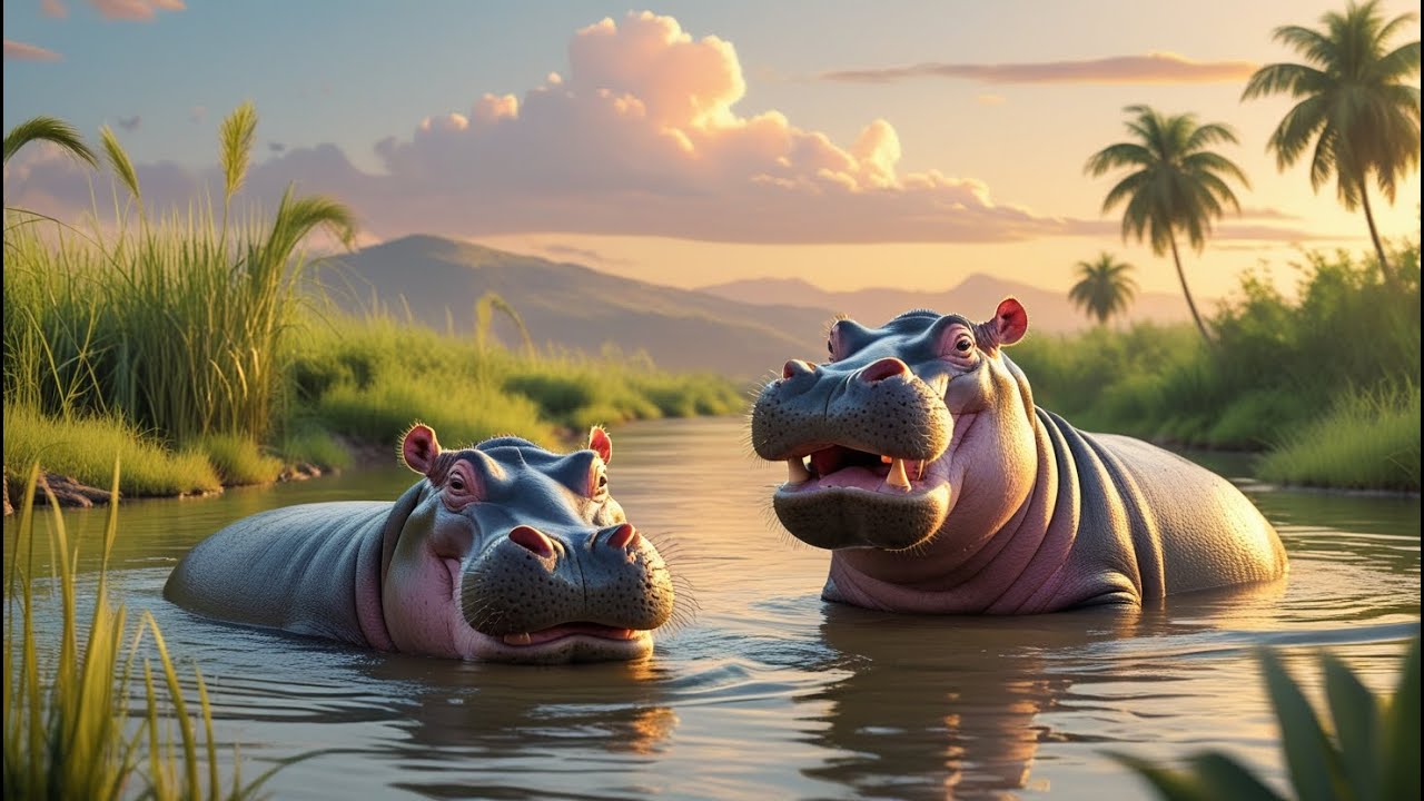 The Fascinating World of Hippos Nature’s Gentle Giants! - YouTube