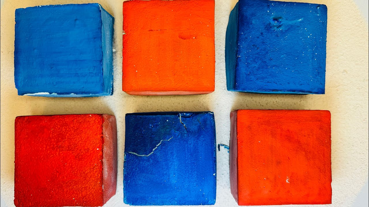 ASMR || Soft chalk blocks💙 ️|| Oddly satisfying - YouTube