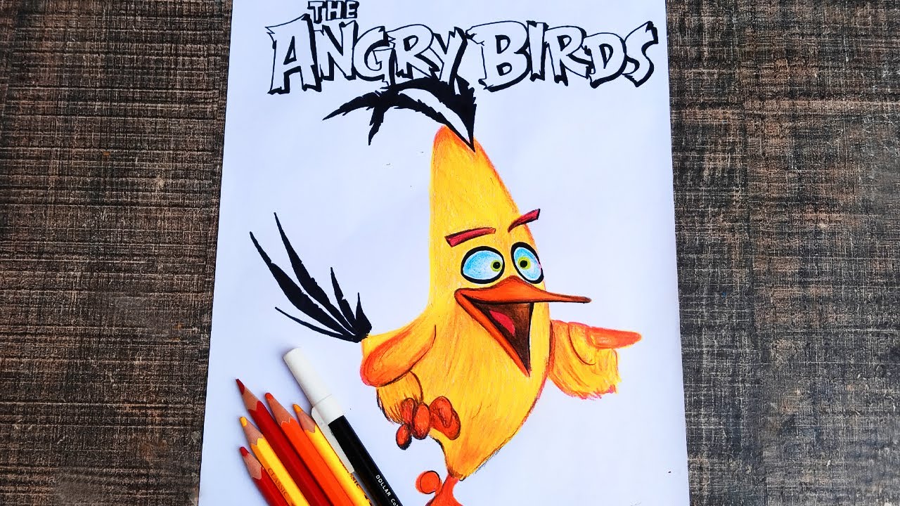 Angry Birds 🐦 Character Drawing with Coloured pencil - YouTube