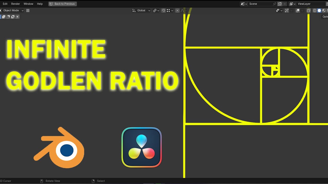 How to make infinite golden ratio effect with Blender and DaVinci ...
