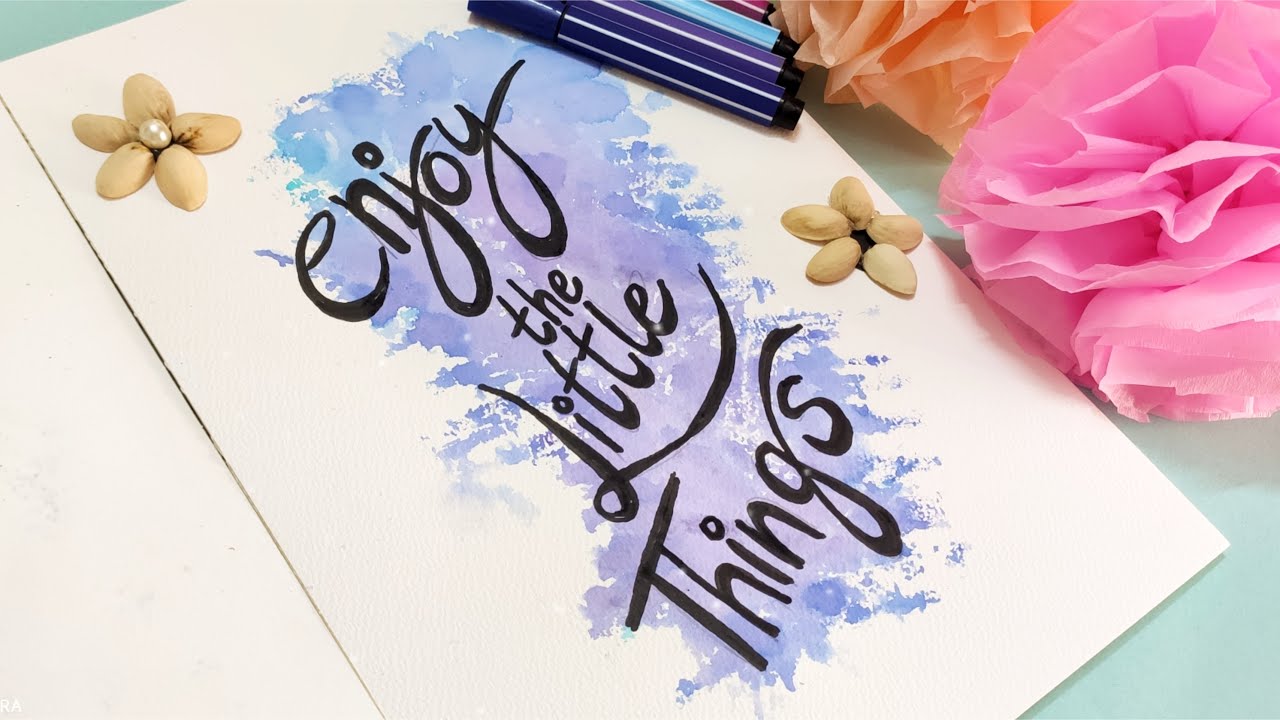 DIY Background for Calligraphy | Background without watercolor | Simple ...