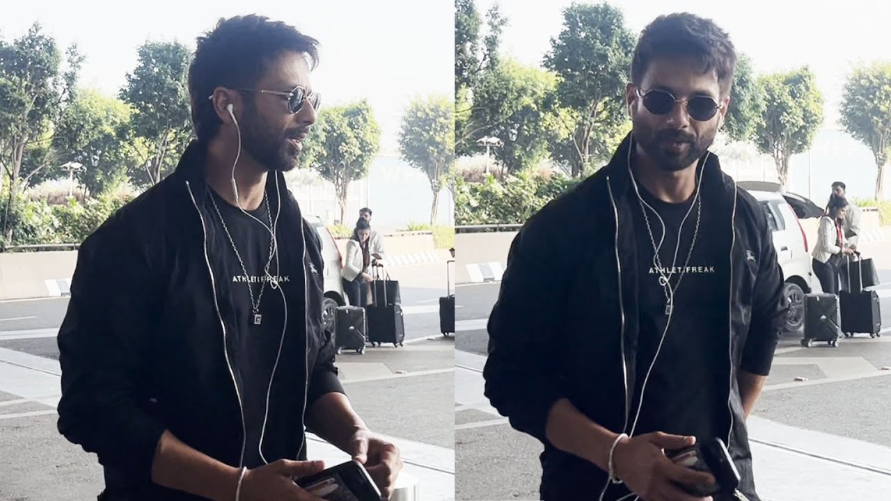 Deva Actor Shahid Kapoor Spotted At Mumbai Airport - YouTube