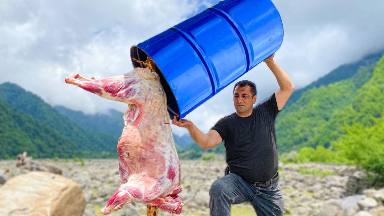 Built A Primitive Tandoor Made Of Clay For Cooking A Whole Ram Under A ...