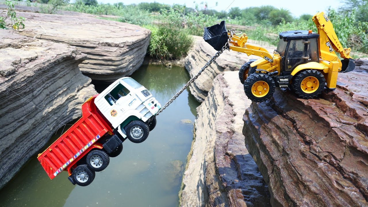 Man Dumper Accident Pulling Out jcb 3dx backhoe ? cartoon video | Tata ...