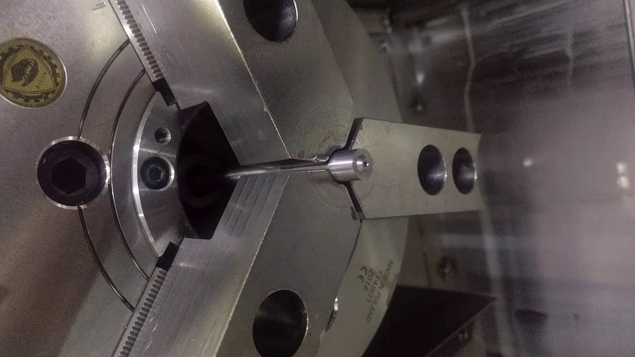 Fanuc G376 - sub spindle as tailstock - YouTube