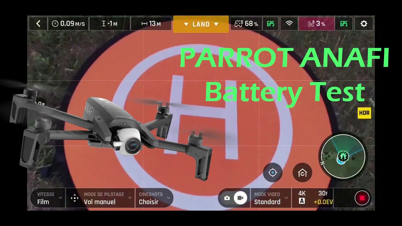 Parrot ANAFI : Battery test - YouTube