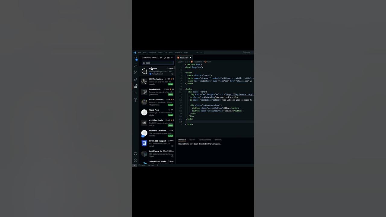 Must have VS code extensions Part 3 #html #coding - YouTube