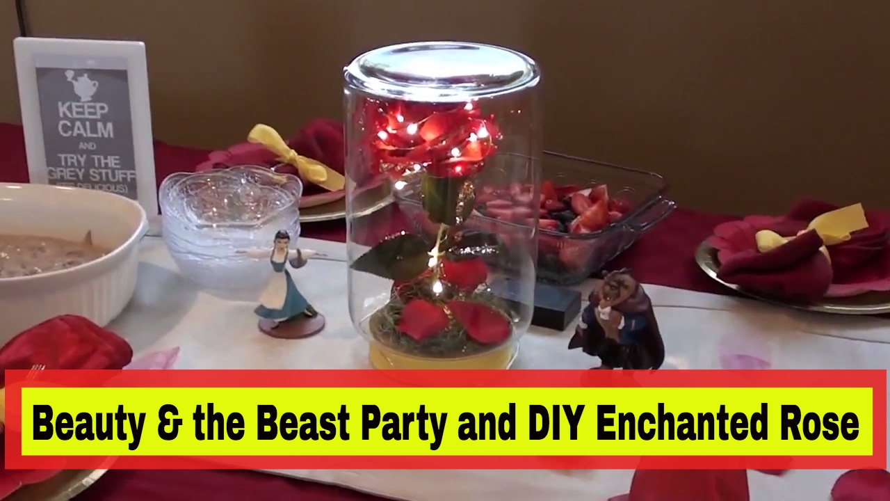 Beauty and the Beast Premier Party & DIY Enchanted Rose - YouTube