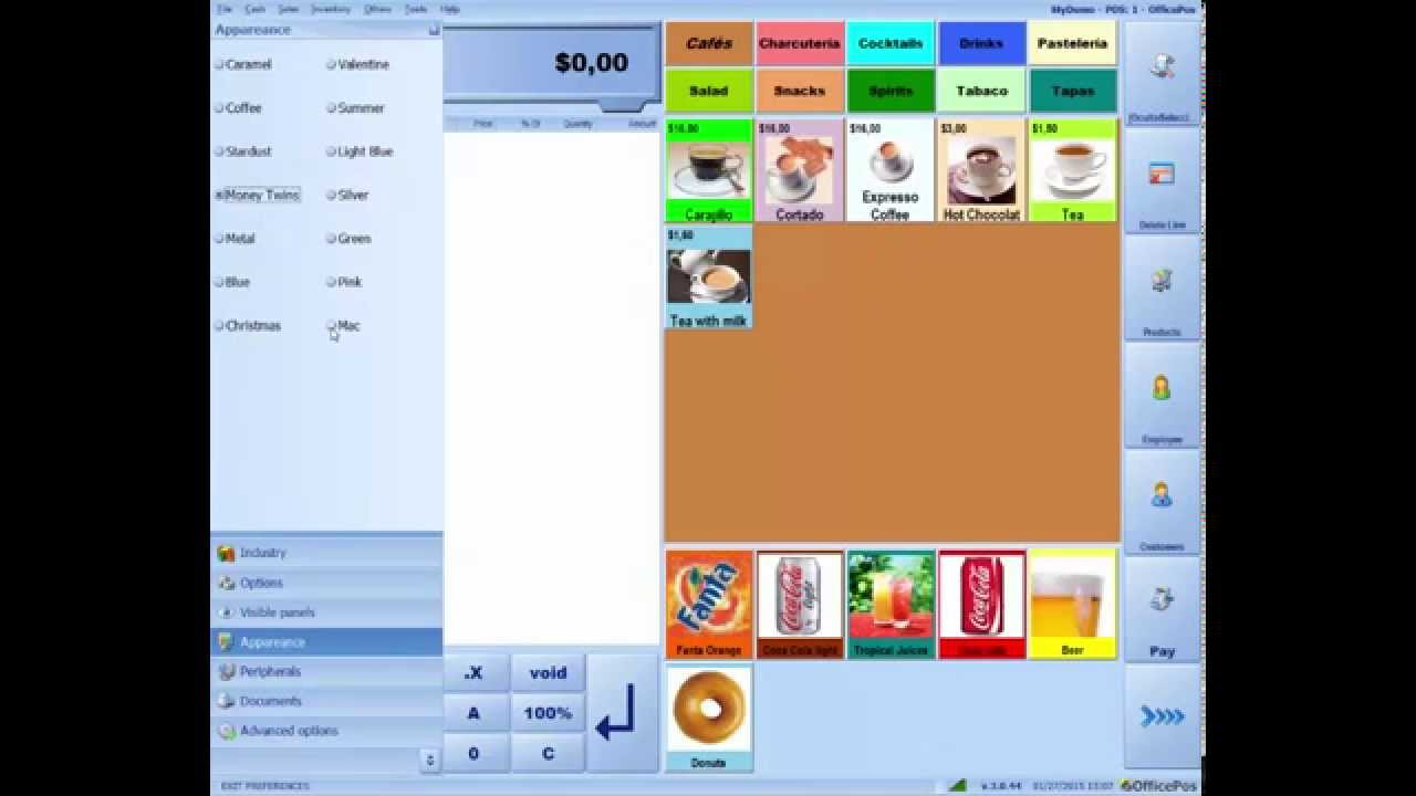 OfficePOS POS screen design - YouTube