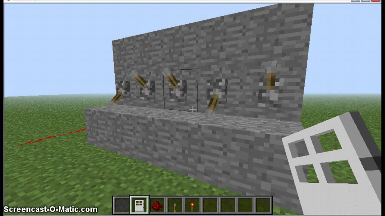 Minecraft tutorial 10:Πορτα με κωδικο - YouTube