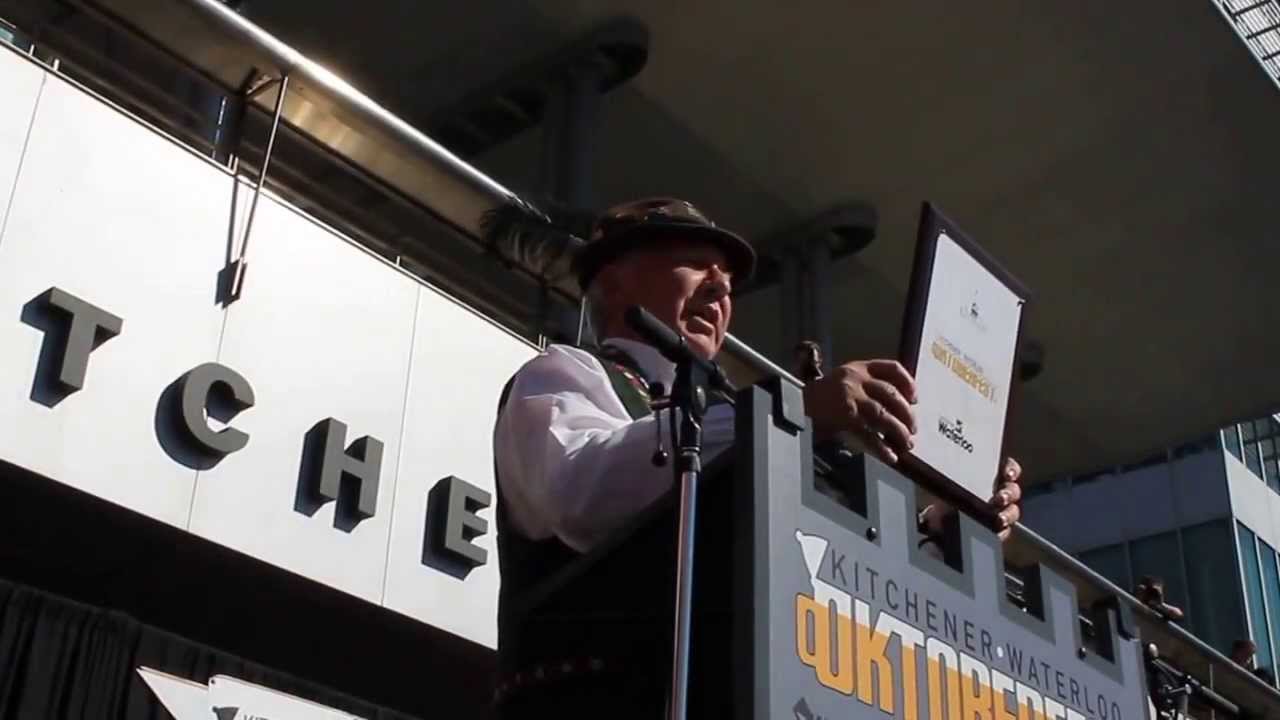Kitchener Oktoberfest Opening Proclamation - Mayor Carl Zehr - YouTube