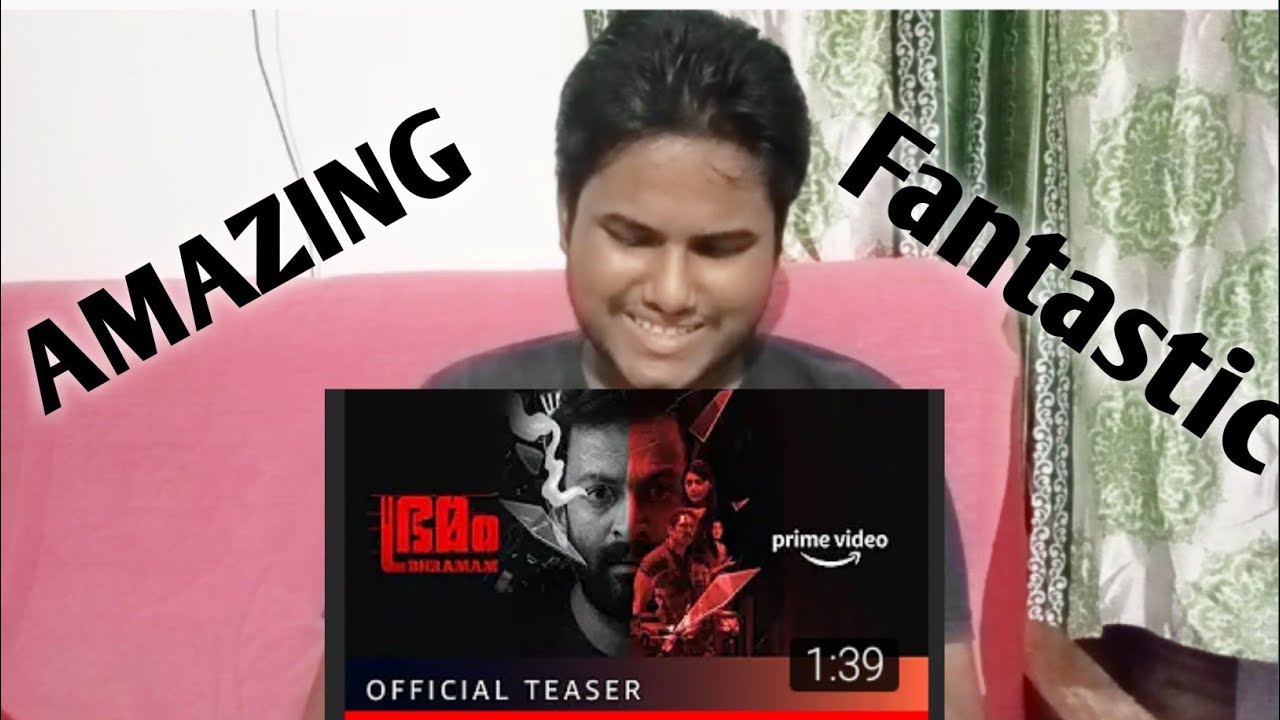 #Bhramam movie teaser Reaction | Amazon prime| Prithviraj Sukumaran ...