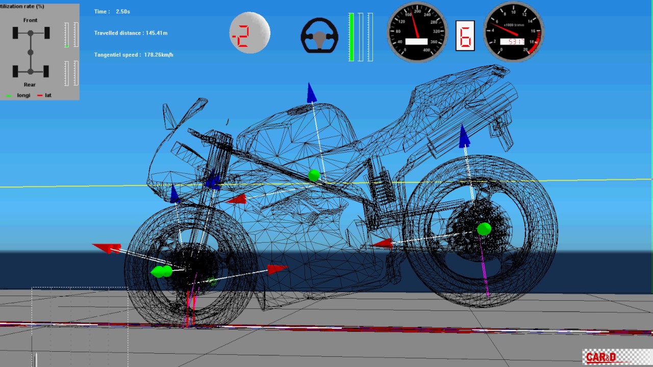 Simulation of a GP motorcycle braking at the limit - YouTube