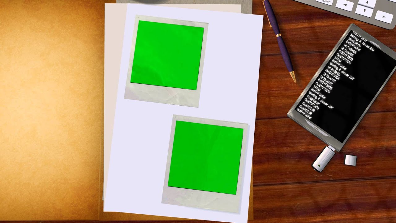 Secret Files opens animation with green screen pictures inside - 4K ...