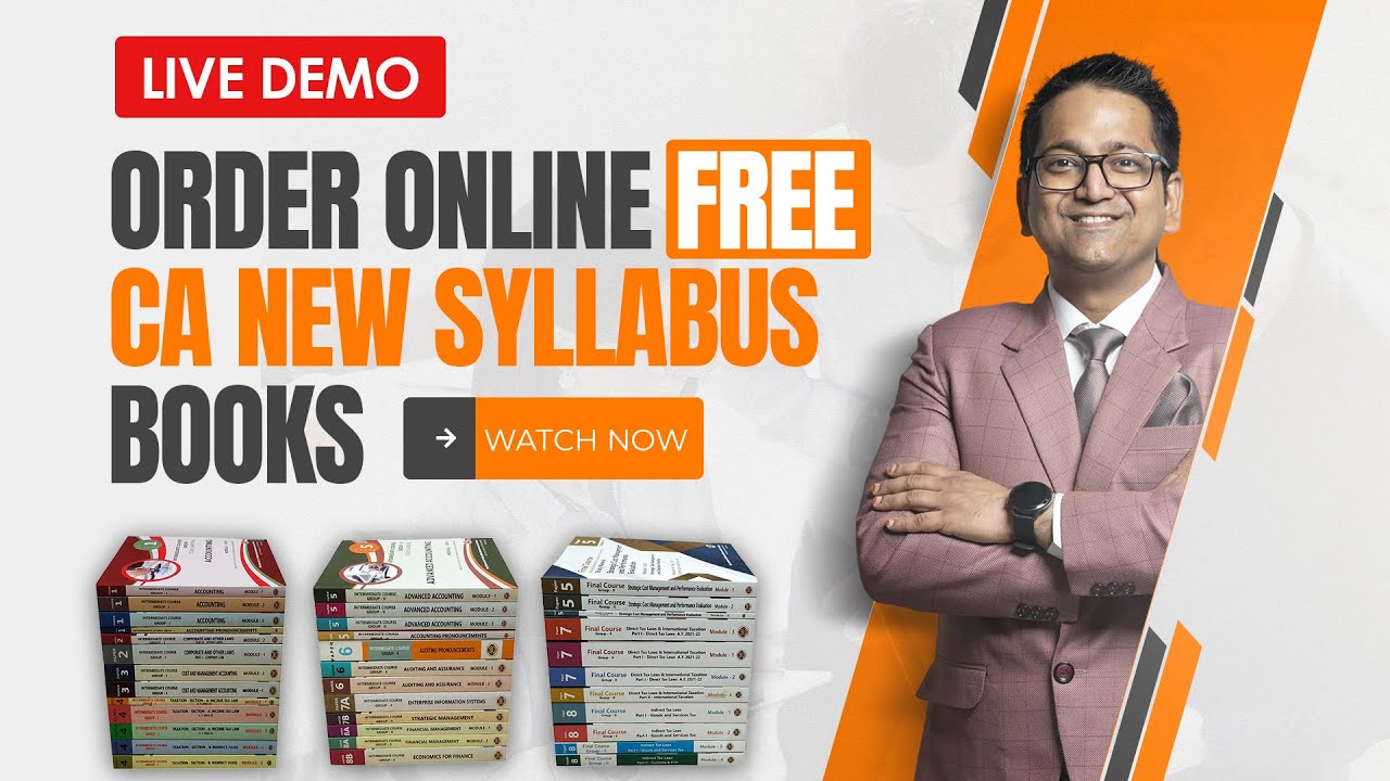 Live Demo: How to Order CA New Syllabus Book from ICAI for Free | CA ...