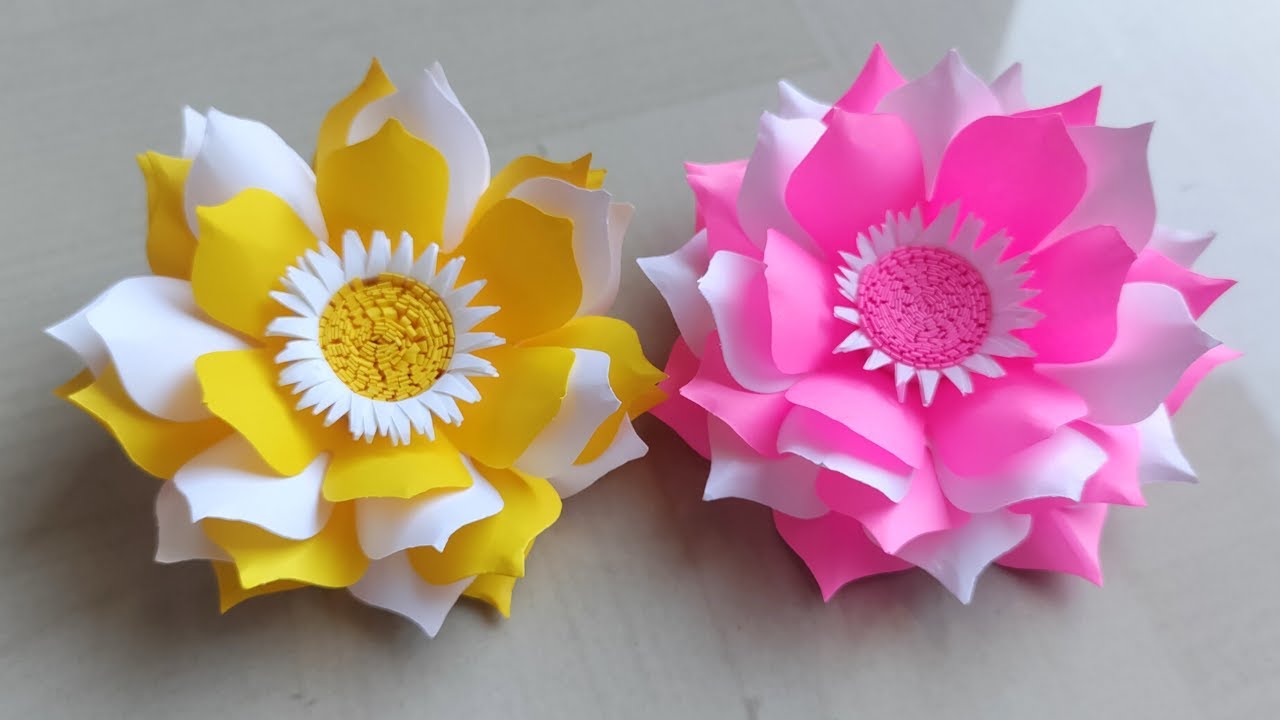 How To Make Beautiful Paper Flowers Diy Paper Flowers Step By Step