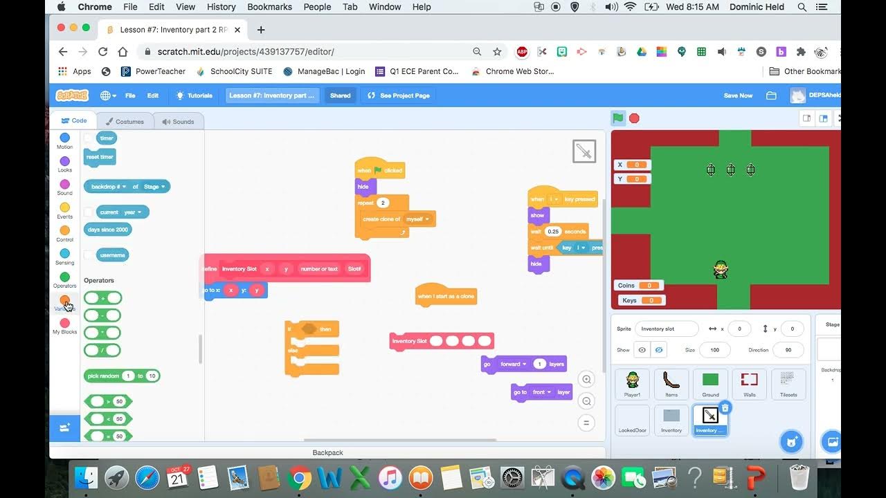 Inventory Tutorial - Lesson #2: Scratch RPG with Dom Held - YouTube
