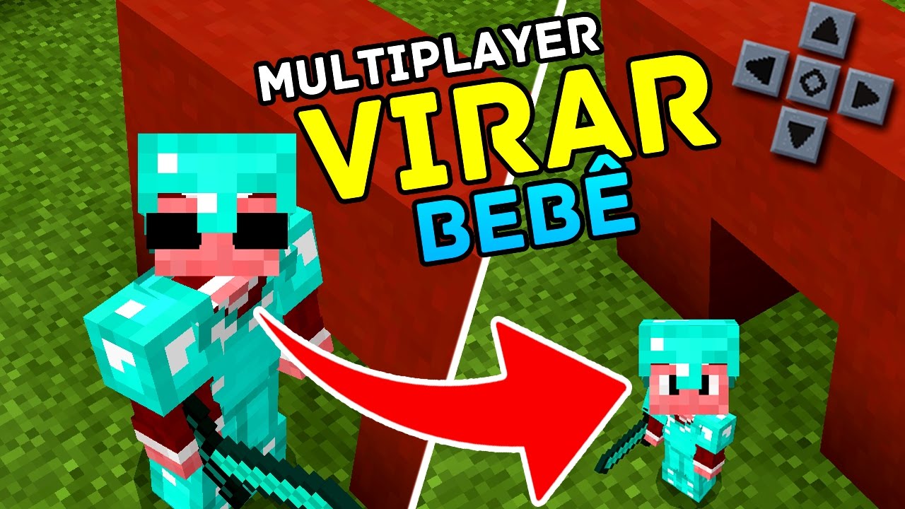 SAIU! COMO VIRAR UM BEBÊ NO MULTIPLAYER PARA MINECRAFT PE - (Minecraft Pocket Edition) - YouTube