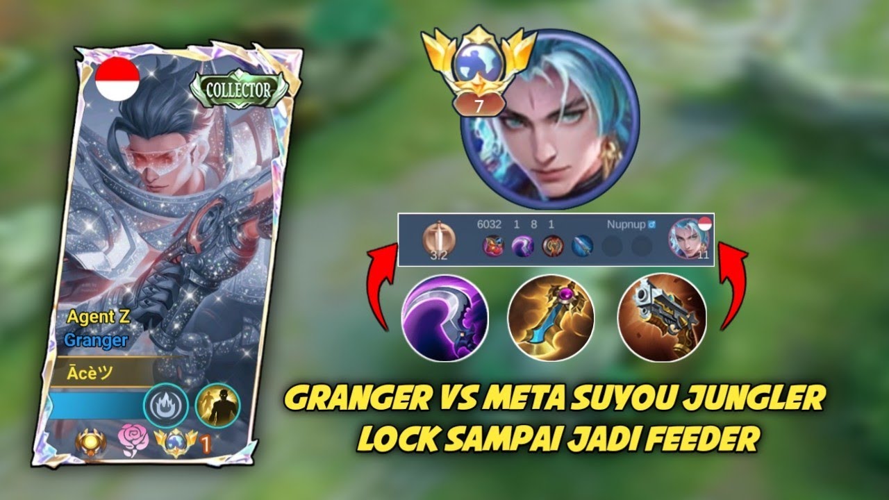 LOCK SUYOU SAMPAI FEEDER| GAMPLAY GRANGER VS SUYOU | TOP GLOBAL GRANGER MLBB - YouTube