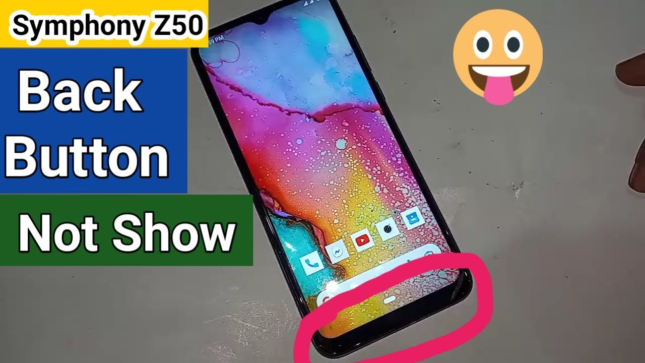 Symphony Z50 back button not show// navigation bar change - YouTube