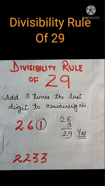 #shorts | Divisibility rule of 29 in 5 seconds | Easy trick | Math Tips and tricks| # ...