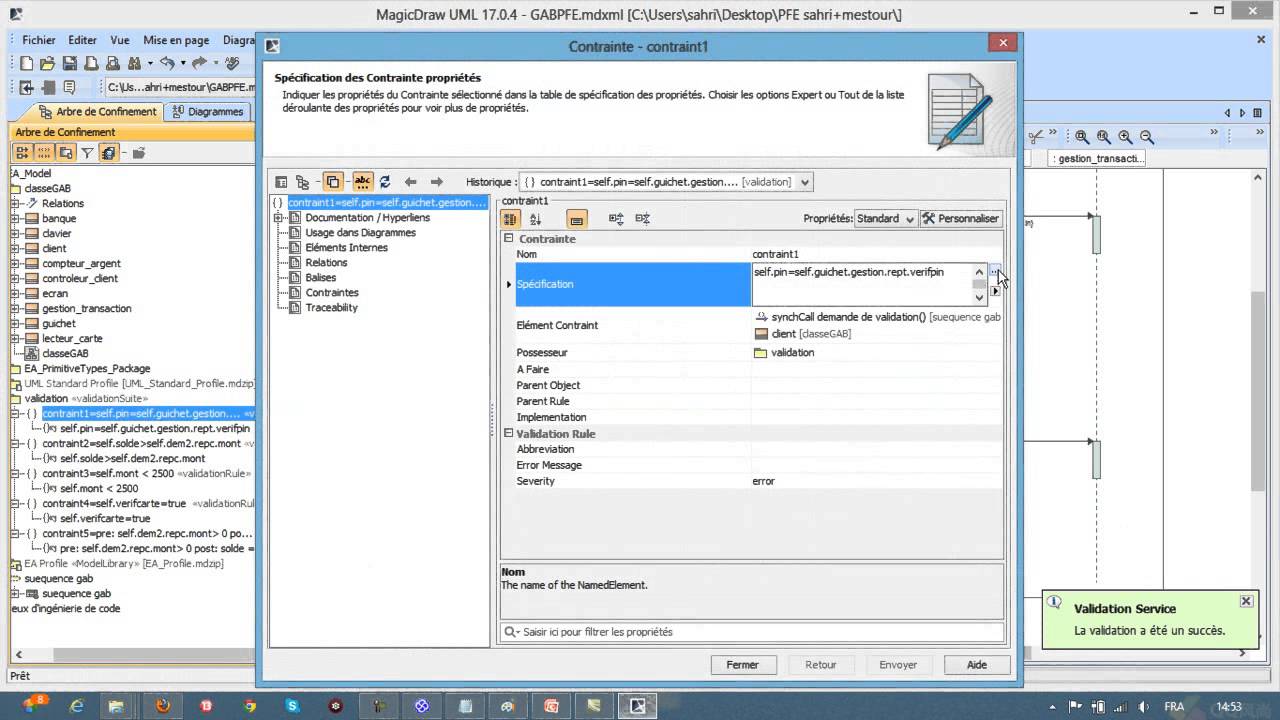 Export class diagram from EA to MagicDraw & check OCL contraints on a ...