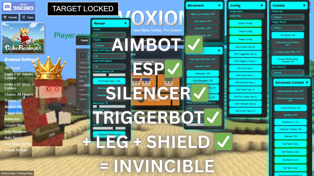 Voxiom.io Aimbot, Silencer, TriggerBot, ESP, Chams & Xray - Using Vape ...