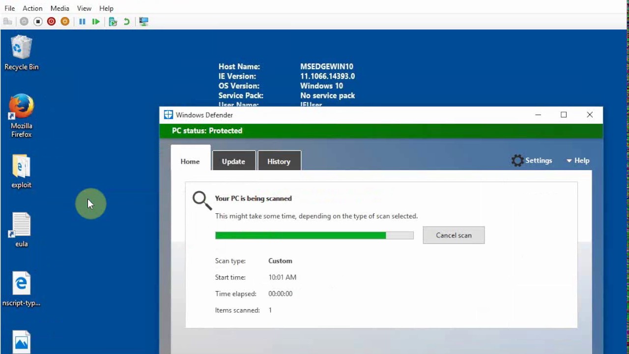 CVE-2017-0290: Crashing Win10 WinDefender - YouTube