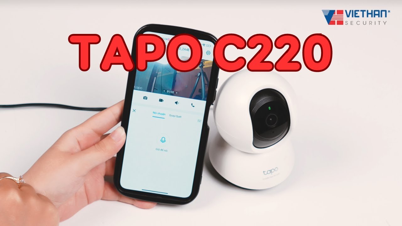 Review giới thiệu Camera TP-Link Tapo C220 wifi trong nhà 360 độ 2K QHD ...
