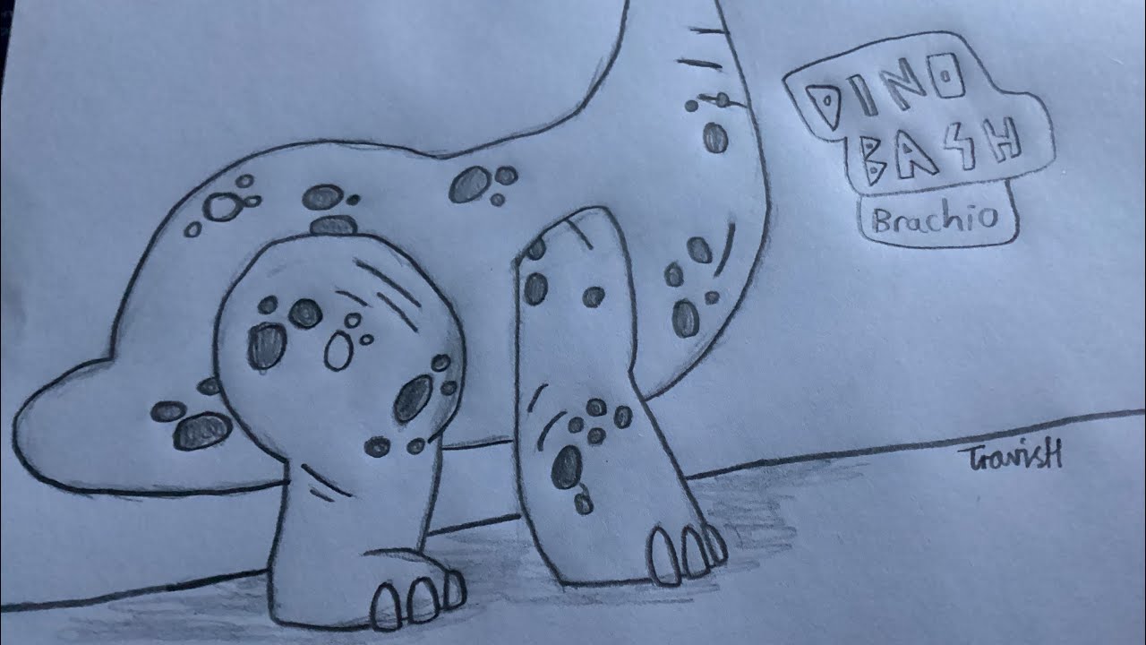Brachiosaurus from dino bash drawing - YouTube