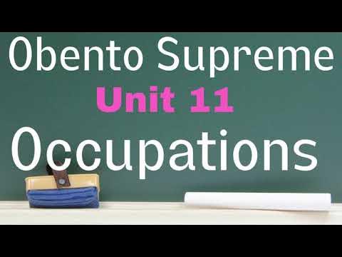 Obento Supreme Unit 11 Vocabulary: Occupations - YouTube
