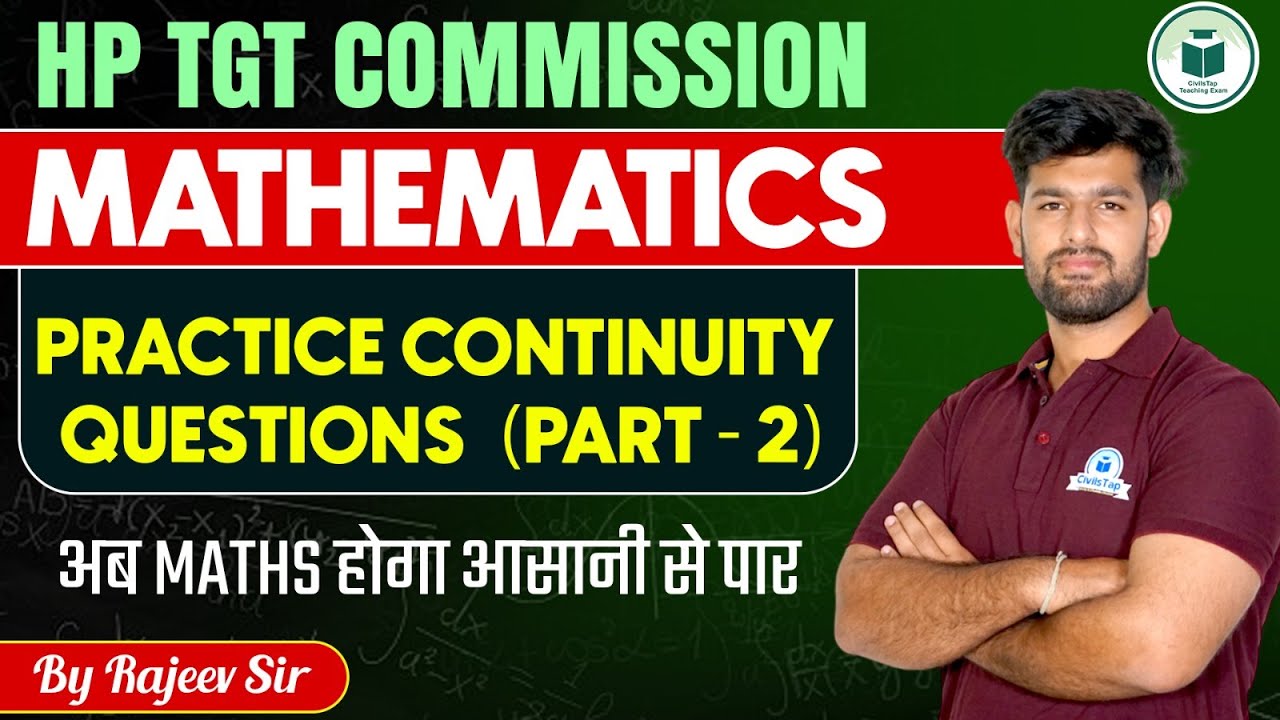 HP TGT Commission Mathematics: Practice Continuity Questions Part-2 ...
