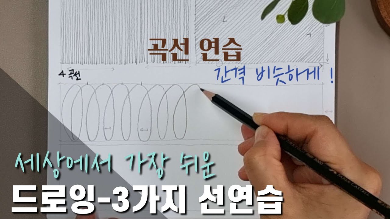드로잉 기초를 위한 3가지 선 그리는 방법 그림 독학그림 잘 그리는 방법 선긋기연습 1 Youtube