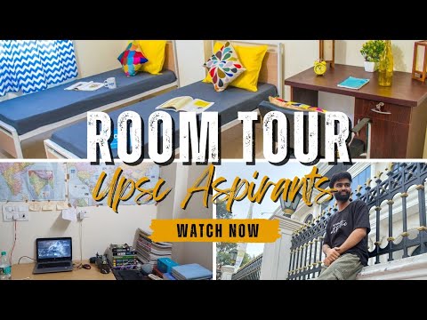 UPSC Aspirant Room Tour 🏠 | Study Table, Booklist, PG Life in Patel ...