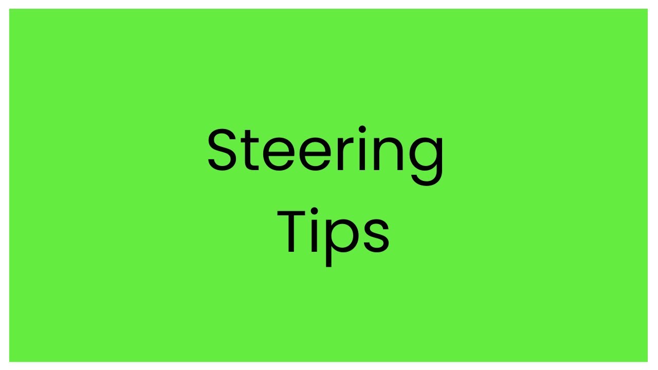 Steering Tips - UK Driving Lessons - YouTube