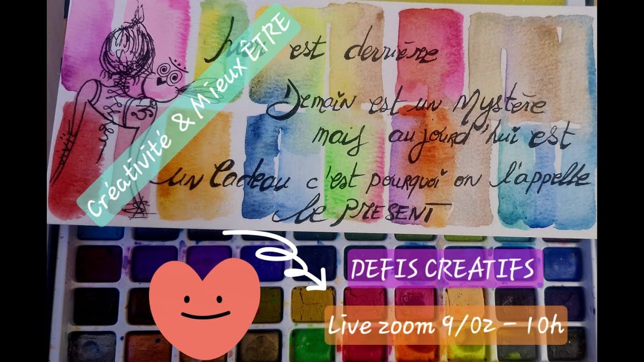 DEFI CREATIF - mensuel en direct sur zoom le 9 février - YouTube