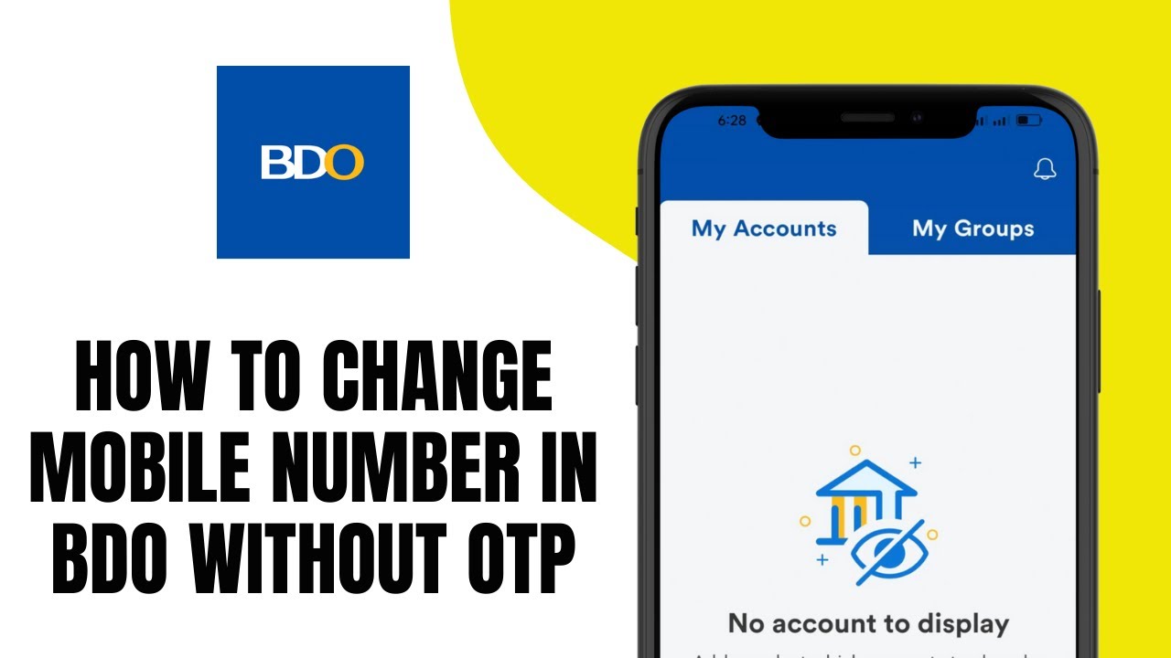 how to change mobile number in bdo without otp - YouTube