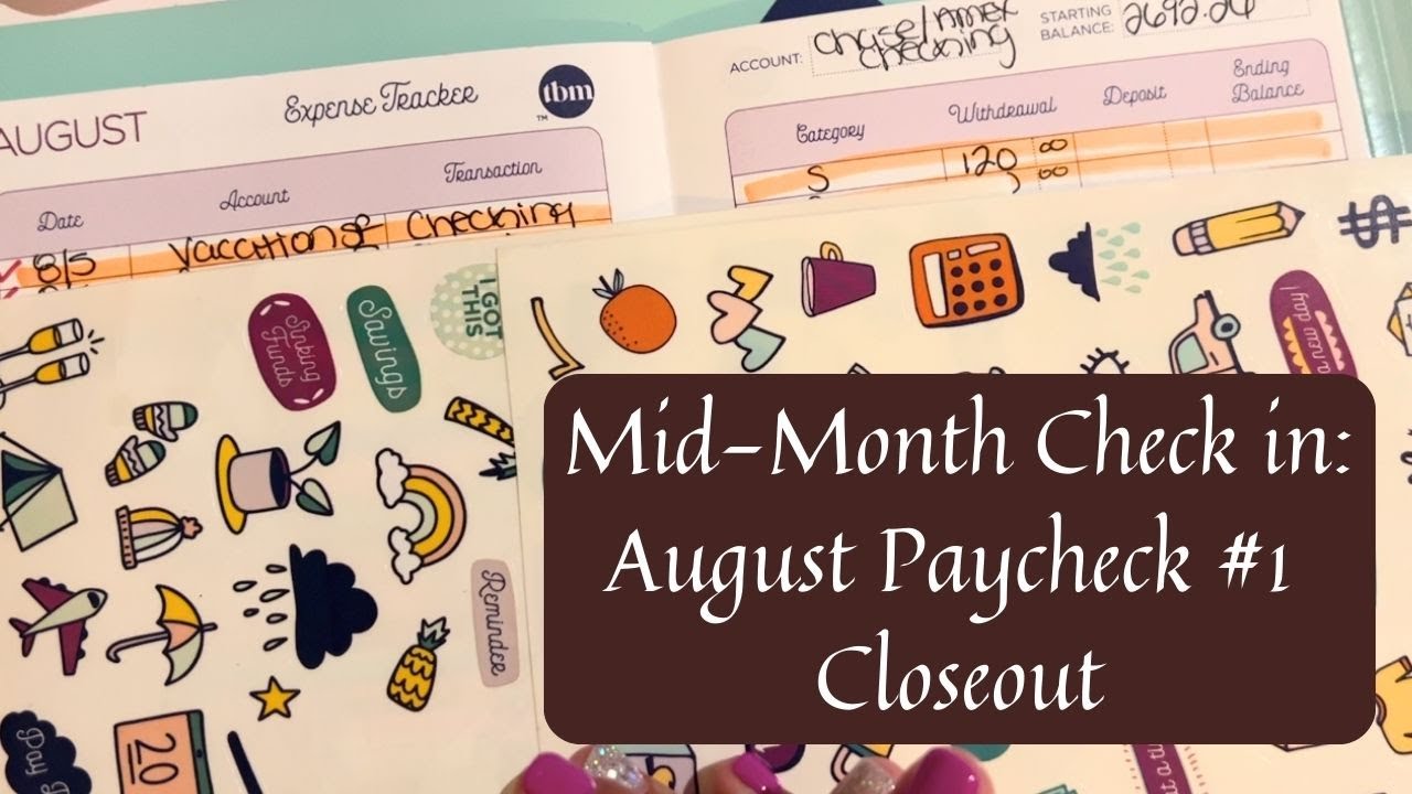 August Mid Month Check In - YouTube