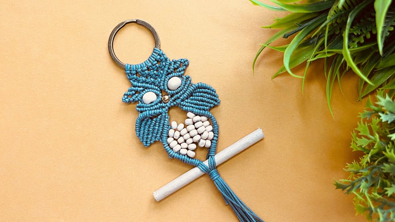 Diy Handmade Macrame owl 🦉 keychain - YouTube