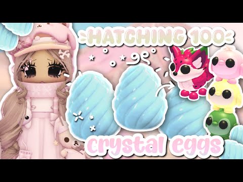 Hatching 100 CRYSTAL EGGS in Adopt Me!! | *I GOT SO LUCKY*