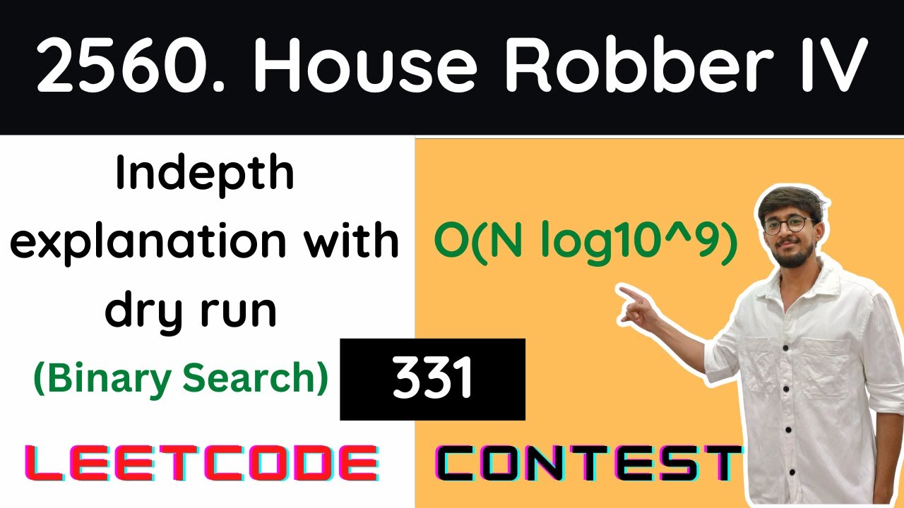 Leetcode 2560 House Robber Iv Hindi Youtube