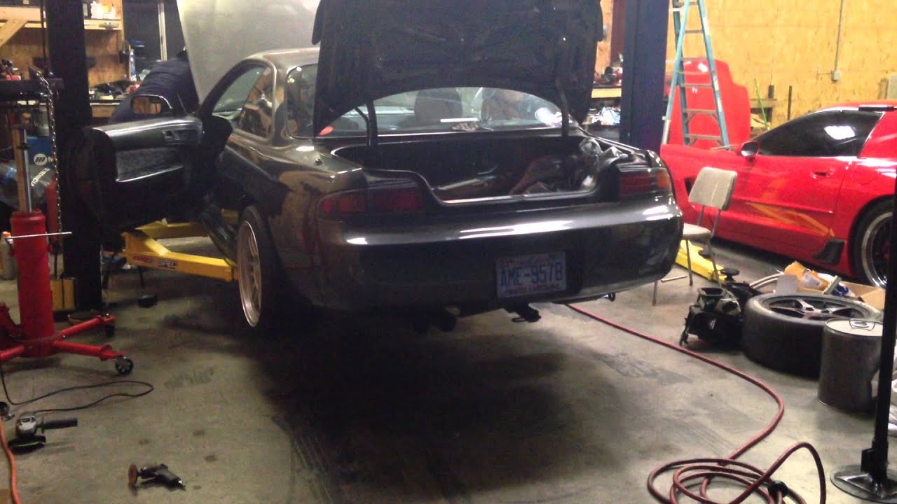 LM7 5.3 LSx S14 240sx first start up - YouTube