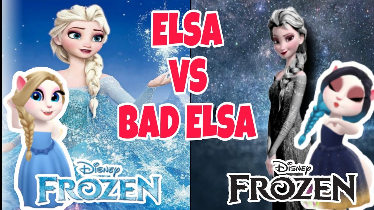 Talking Angela Gameplay With Elsa frozen And Bad Elsa Frozen ...