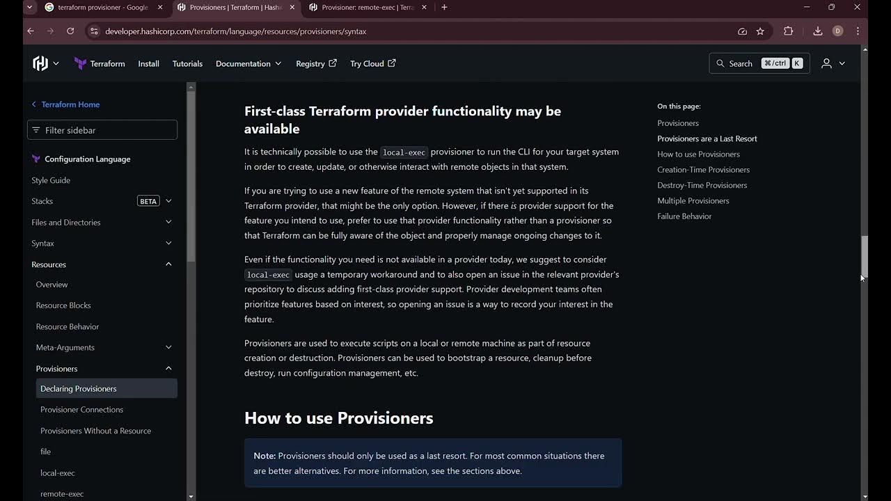 Provisioners - Connection Terraform - YouTube